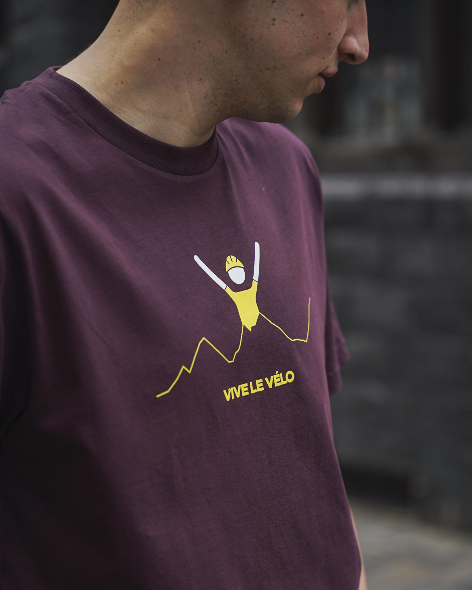 YELLOW MOUNTAIN MAN T-Shirt - Vive le Vélo